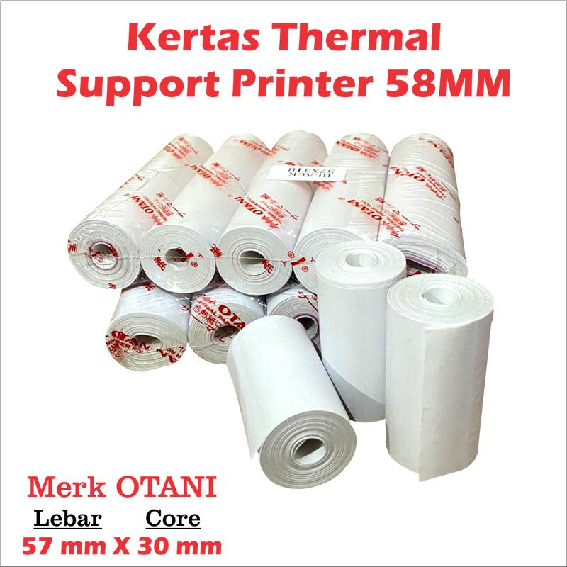( Dapat 10 Roll ) Otani 57X30 Kertas Kasir Struk Thermal Support ...