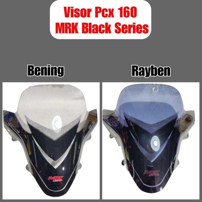 Jual Visor PCX 160 Presisi MRK Black Series tebal 3mm Visor windshild ...