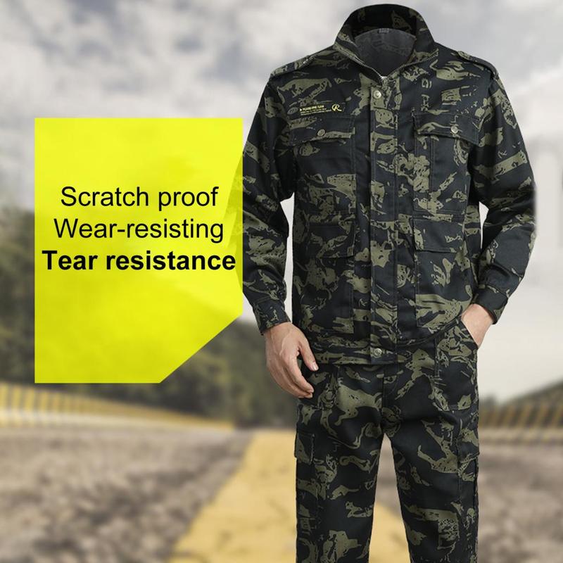 Aszuds Work Clothes Suit Long Sleeve Washable Moisture Absorption ...