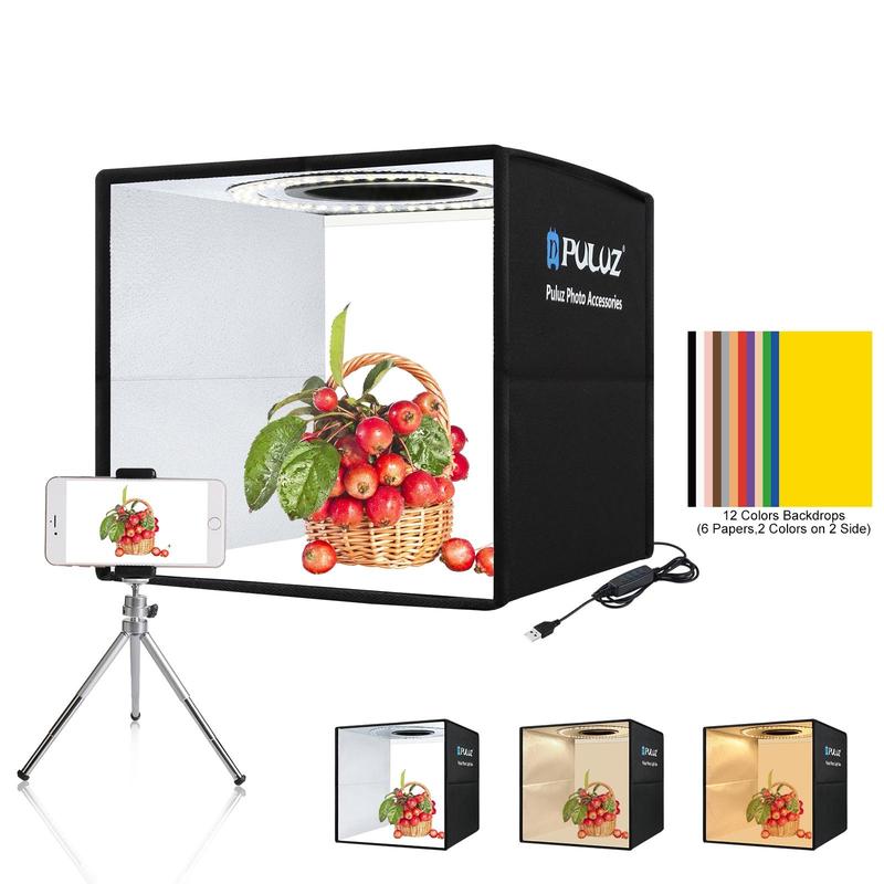 PULUZ Portable Foldable Ring Light Box, LED Portable Foldabl - TikTok Shop