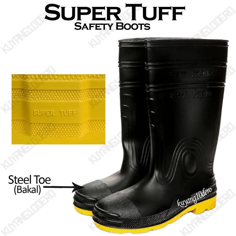 Super Tuff Safety Rainboots Men's Steel-Toe Hight Cut (Yello - TikTok ...
