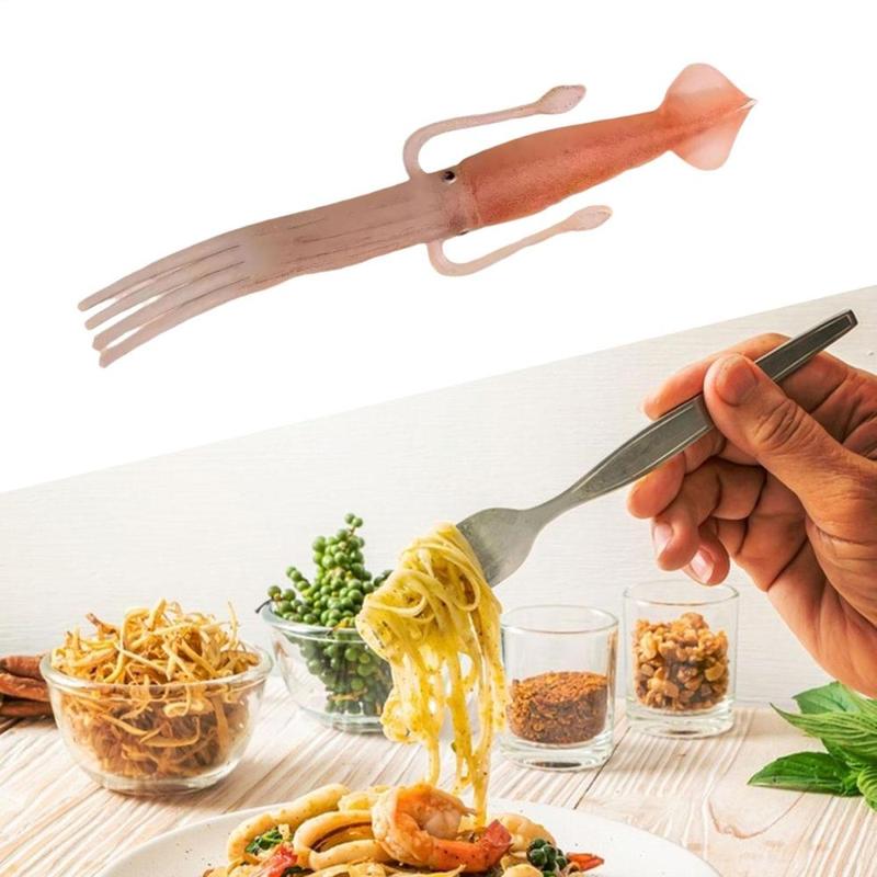 Garpu Spageti, Berbentuk Sotong, Tahan Panas, Kutleri, Aksesori Dapur ...