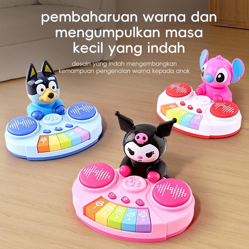 Mainan Musik Kuromi Piano Anak dengan Lampu & Suara Mainan Edukasi ...