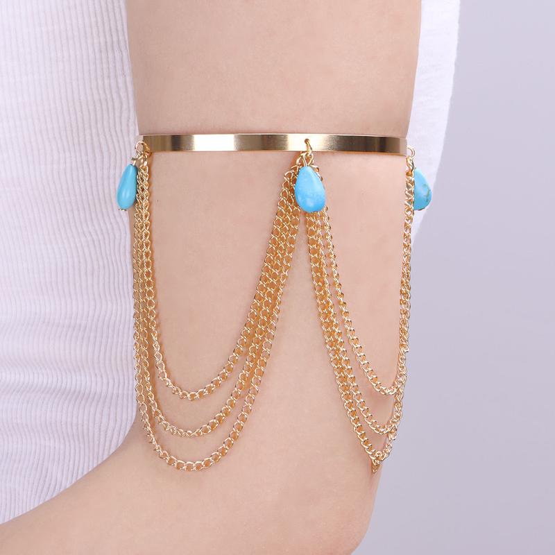 Punk adjustable arm chain metal hanging chain tassel arm rin - TikTok ...
