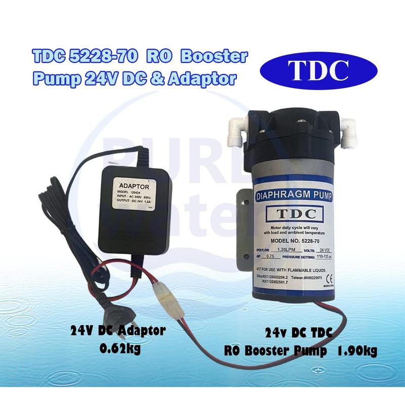 TDC 5228-70 24V DC Diaphragm RO Booster Pump 24V DC Adaptor - TikTok ...