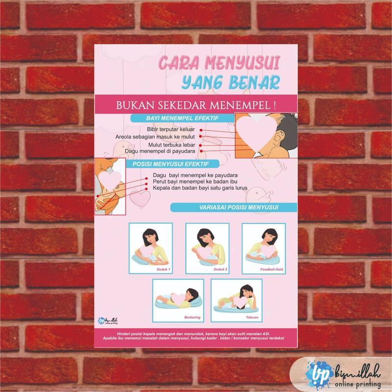 Poster Kebidanan Cara Menyusui yang Benar Anak - Shop | Tokopedia