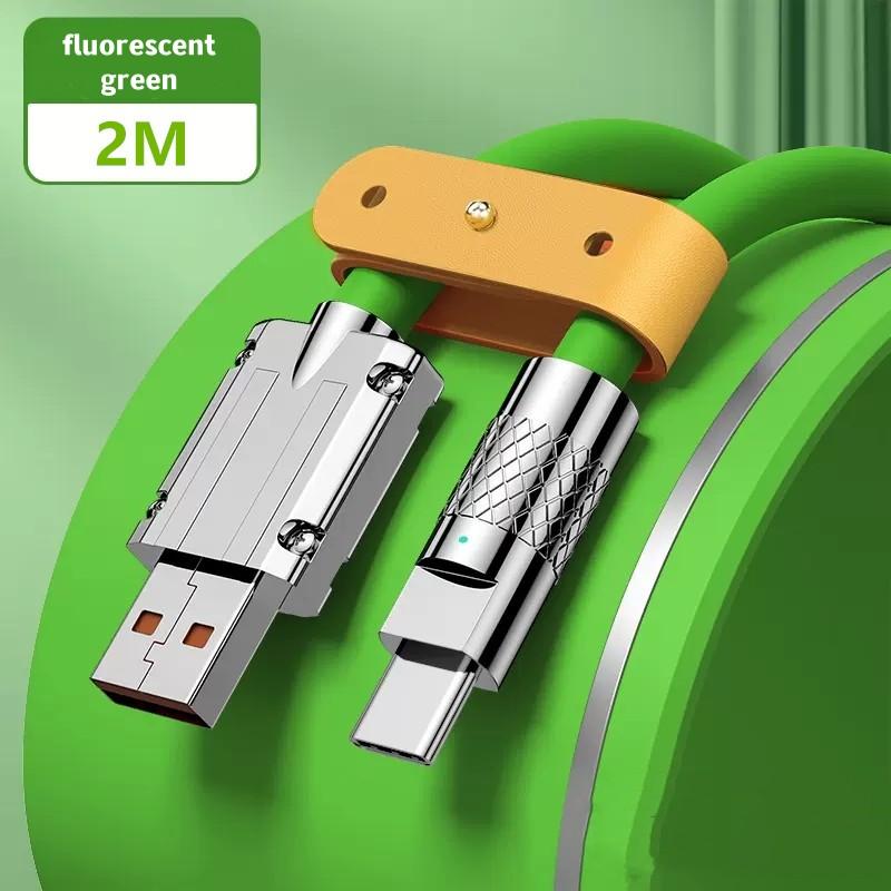2M liquid silicone 120W micro USB Type-C USB zinc alloy data - TikTok ...