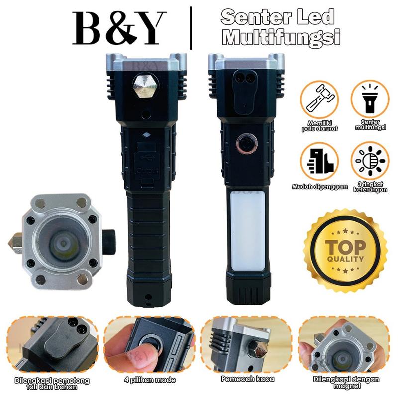 SENTER LED MULTIFUNGSI HUMMER EMERGENCY PLUS 4 MAGNET / SENTER CAS USB ...