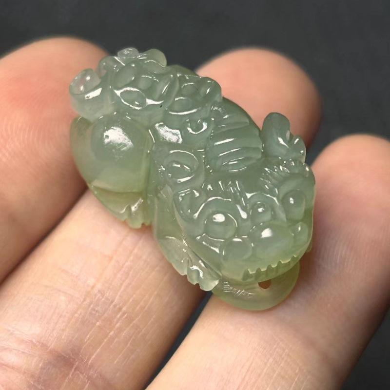 Natural Qing Shui Material Hetian Jade Qingbai Jade Pixiu Pendant ...