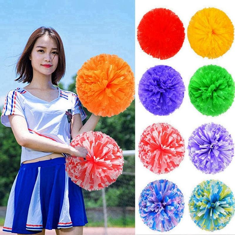 2pcs Concert Fancy Competition Flower Cheerleader Pom Poms Cheerleading ...