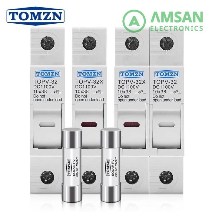 Jual TOMZN 1P TOPV-30 Solar PV Fuse Holder DC 1000V 10*38mm Rumah ...