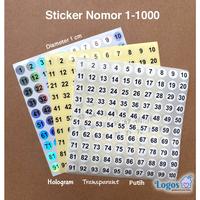 Jual Stiker Nomor 1-1000 Label Bulat Angka Round Number Sticker ...