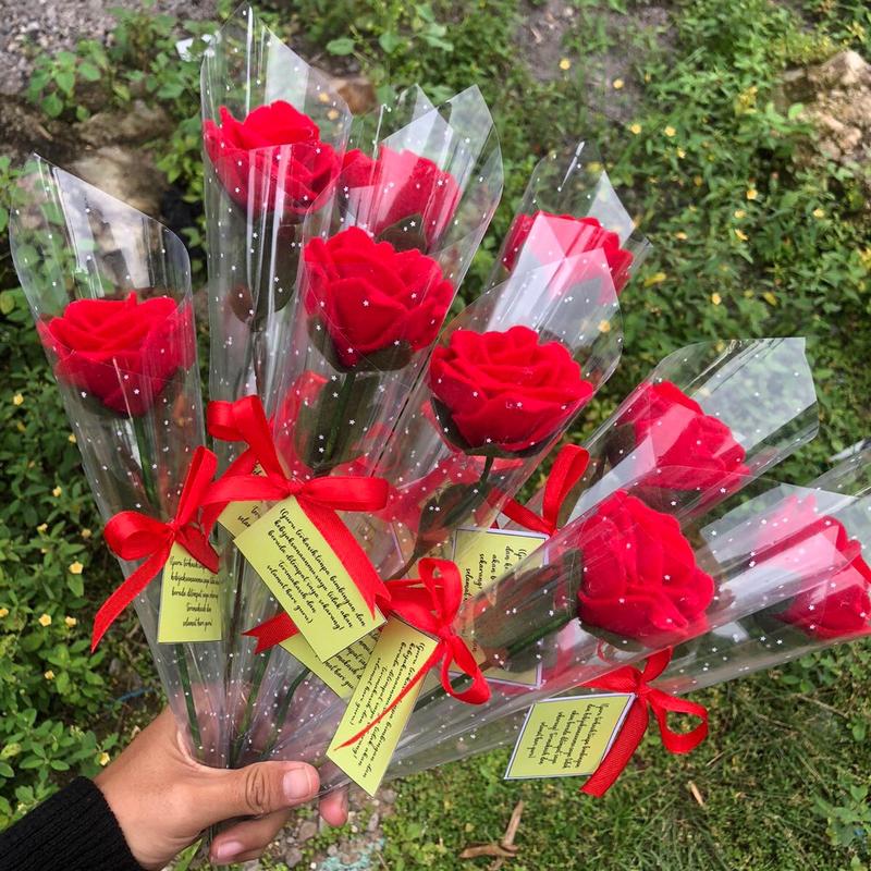 Mawar 1 tangkai Flanel / single rose - Shop | Tokopedia