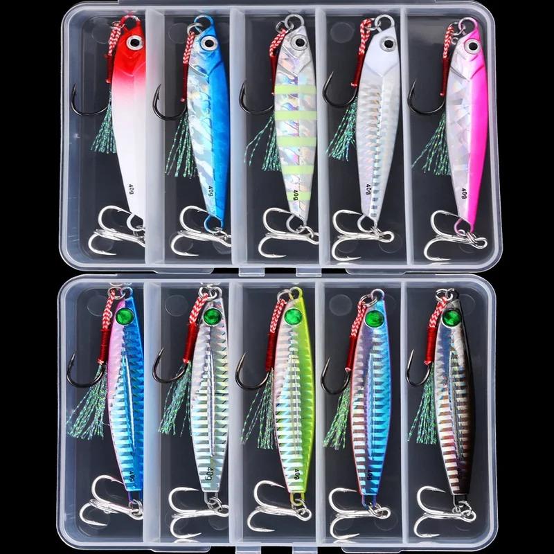 Metal Jig, 5pcs, Gewang Memancing, 10g-40g, Umpan Keras Bergewang ...