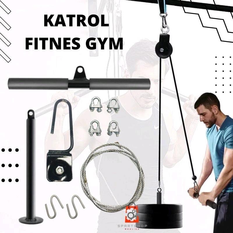 Katrol Fitness Gym DIY Pulley Cable Machine Arm Bicep Equipment Alat ...