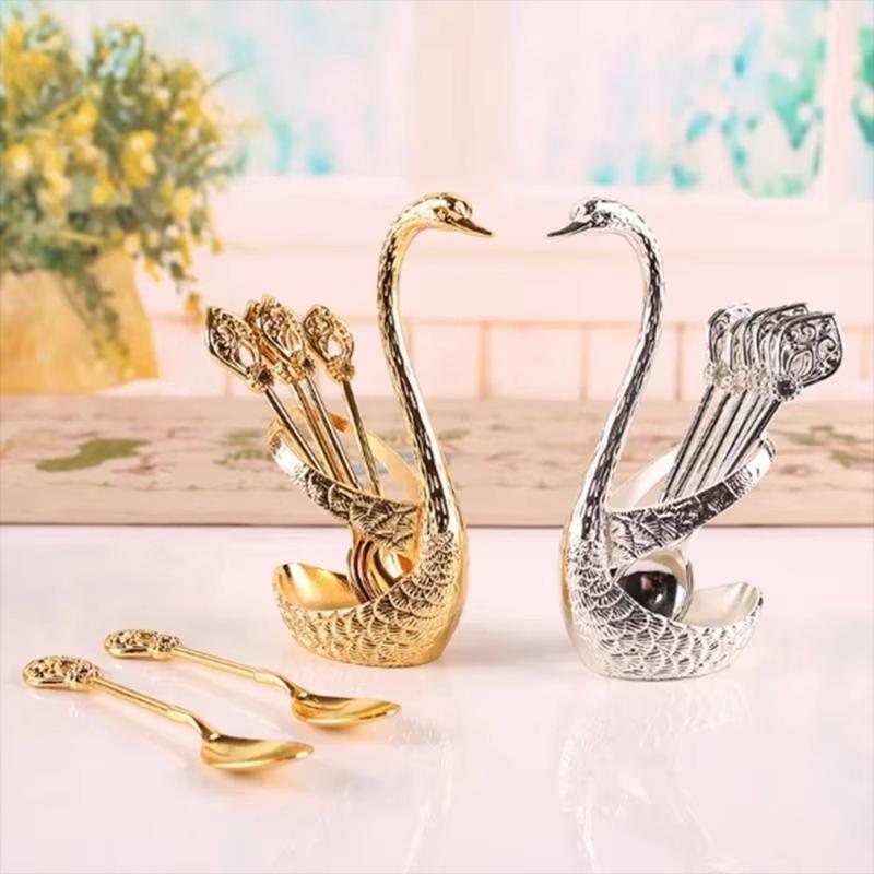 New Creative Swan Base Stand Spoons Swan Base Holder Stirrin - TikTok ...