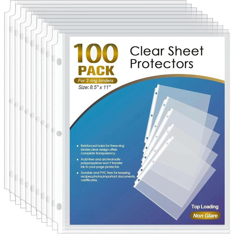 Sheet Protector 8.5 x 11 inch Non-Glare Clear Page Protectors, - TikTok ...