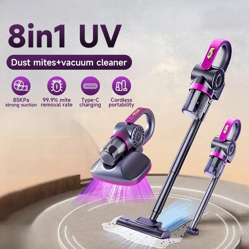 8in1 Cordless Vacuum Cleaner 85000Pa UV Dust Mite Removal Vacuum ...
