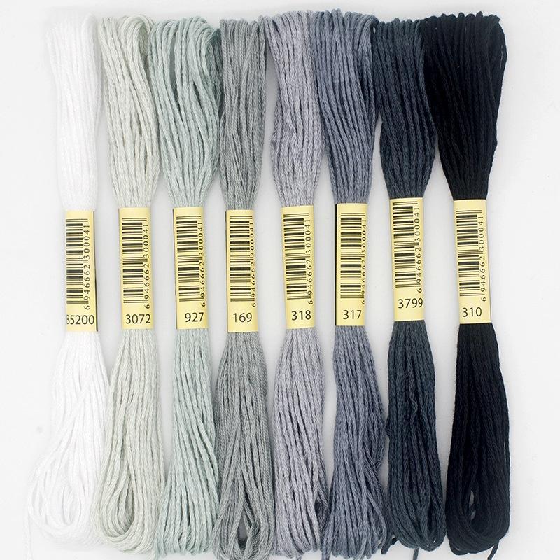 8pcs/set Cross Embroidery Thread Set with 8-color Cross Embroidery ...