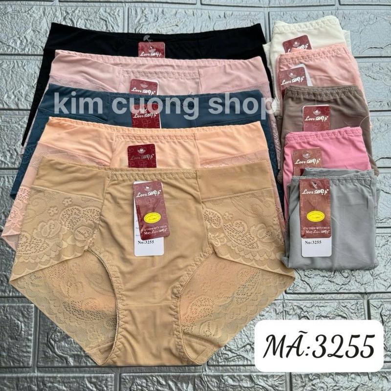 (47kg-56kg)Quần Lót Thun Lạnh Phối Ren Gấm Lưng Cao (3255) Ô - TikTok Shop Vietnam