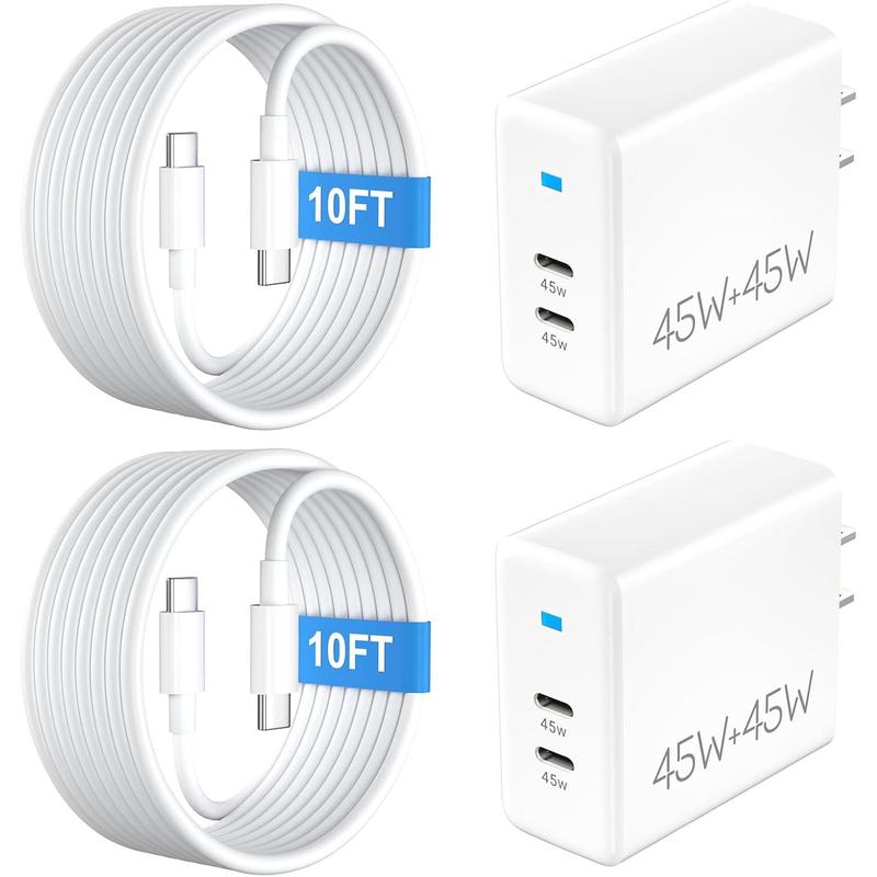 i Phone 16 Charger Fast , 2Pack 45W Dual Port USB C Fast Charger ...