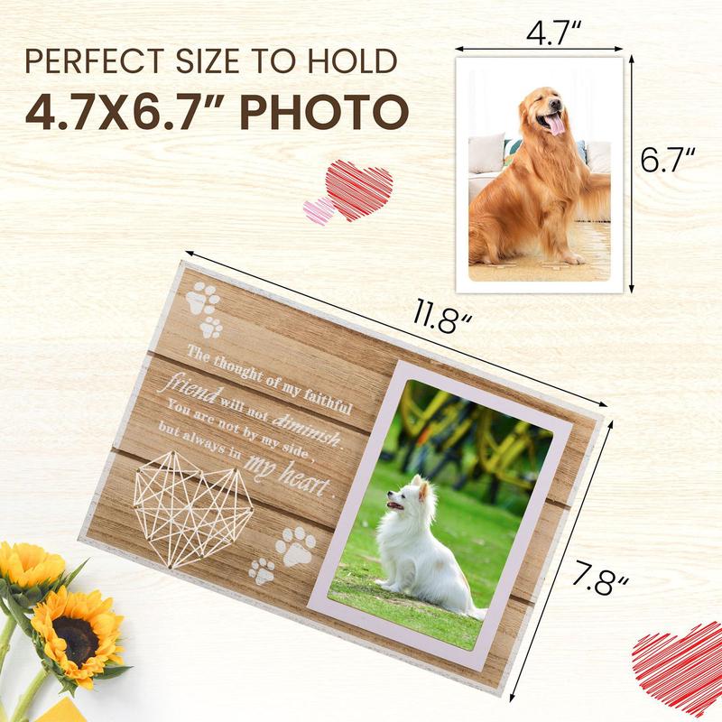 Wooden Pet Photo Frame Dog Heart Shape Memorial Picture Fram - TikTok ...