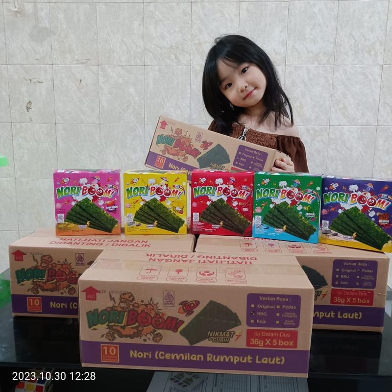 PAKET 1 DUS NORI BOOM SNACK RUMPUT LAUT ANAK - Shop | Tokopedia