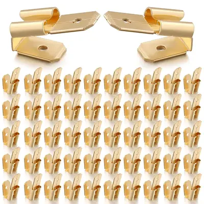 6.3mm Electrical Terminals Baomain 6.3mm Female Spade Crimp Terminals ...