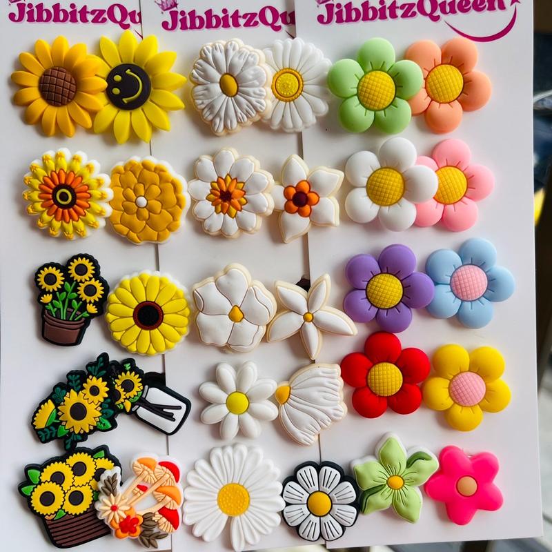 Flowers series 10pcs Set jibbit fresh shoe pastel charms daisy - TikTok ...