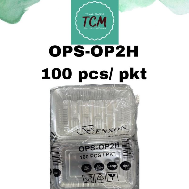 BENXON OPS-OP2H Food Tray / Bekas Makanan 2H / Plastic Tray 100pcs ...