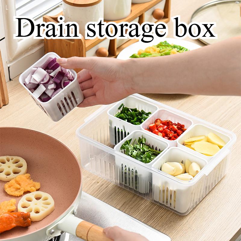 Drain Storage Box Refrigerator Fresh-keeping Box Household Kitchen ...