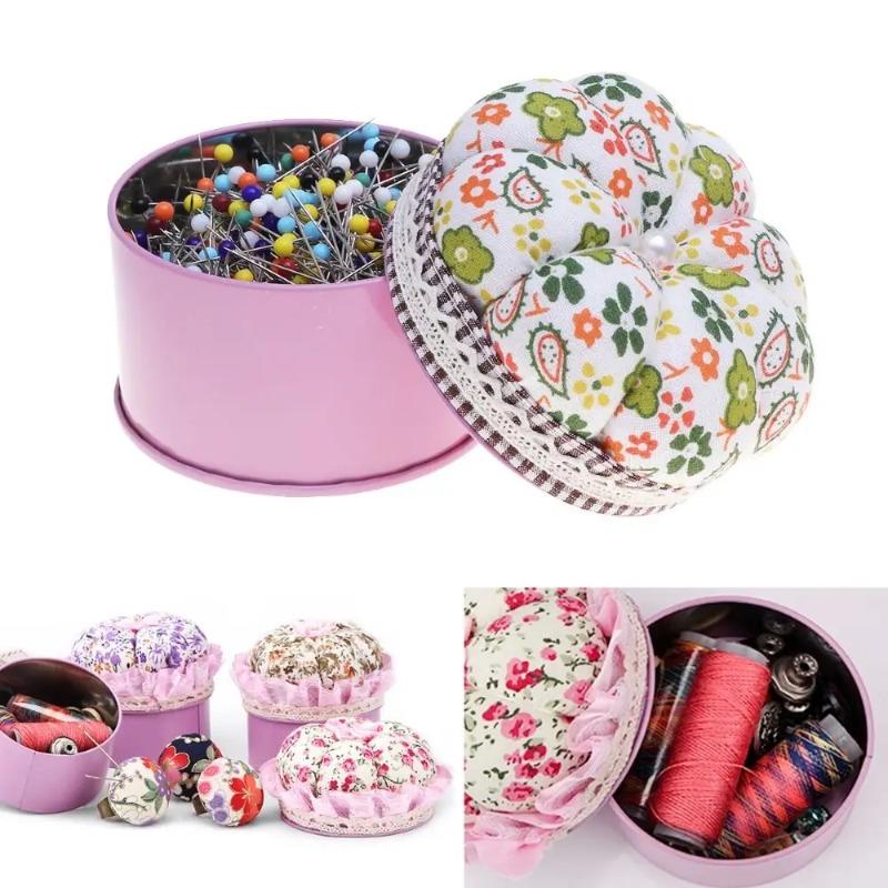 Pumpkin Shap Sewing Pin Cushion Needlework Craft Sewing Pin Storage ...