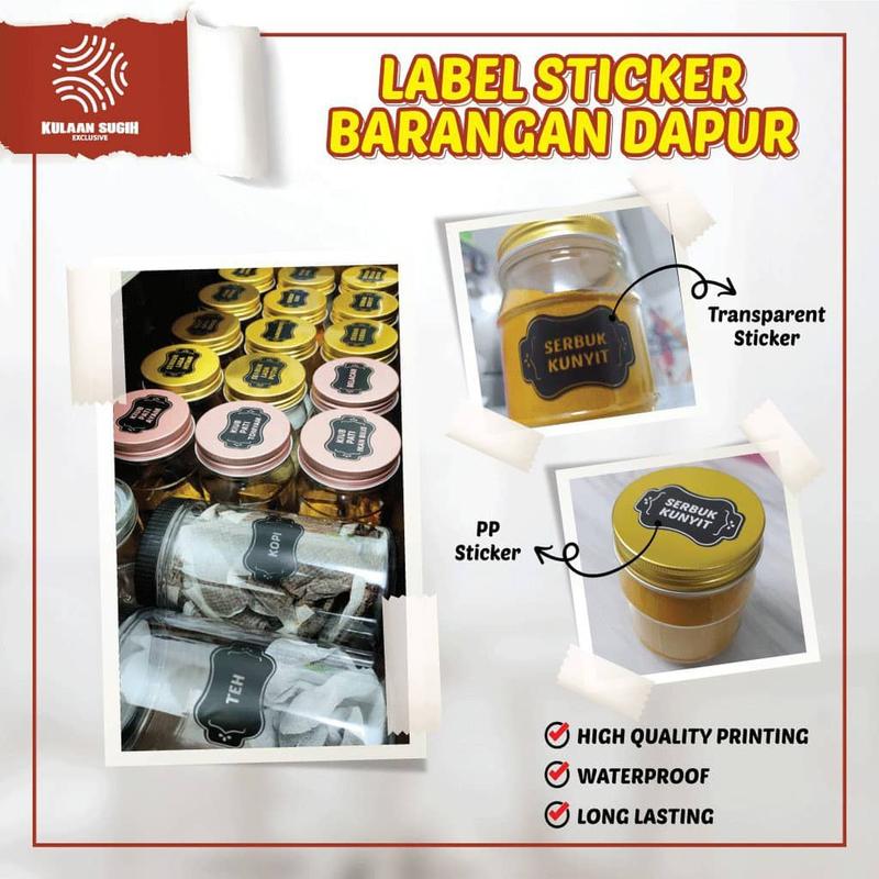 Label Barangan Dapur | Sticker Dapur - TikTok Shop Malaysia