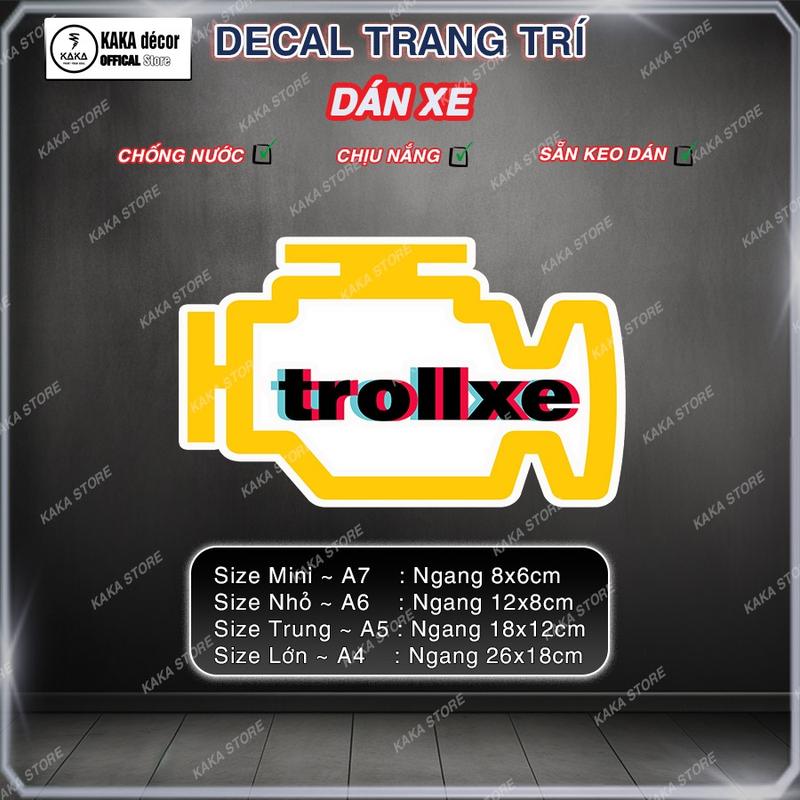 Tem Dán Troll Xe, Decal Dán Xe Ô Tô, Xe Tải, Xe Máy Chống Nước - TikTok ...