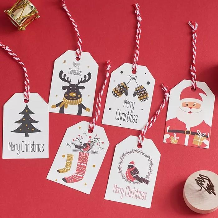 Label Kartu Mini Ucapan Natal Hang Tag Christmas Gift - Shop | Tokopedia