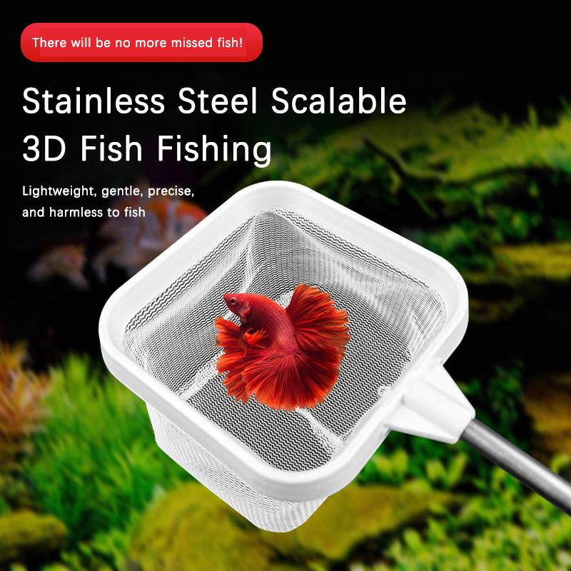 Stainless Steel Telescopic Hand Fishing Net Aquarium Fish Tank - TikTok ...