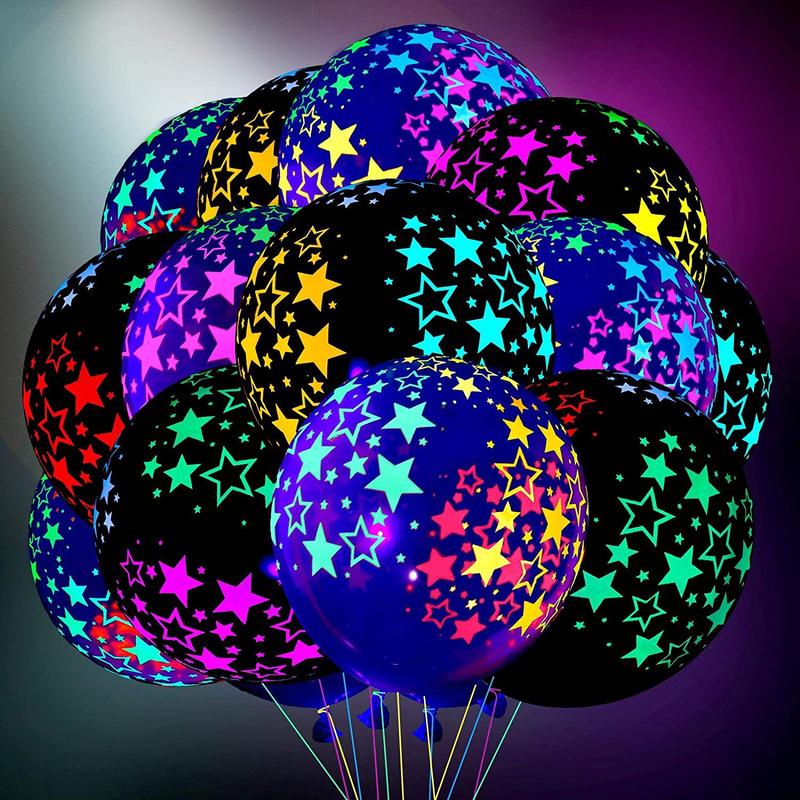 Belon Pendarfluor, 12 Inci, Berat 2.8G, Belon Polka Dot Pendarfluor ...