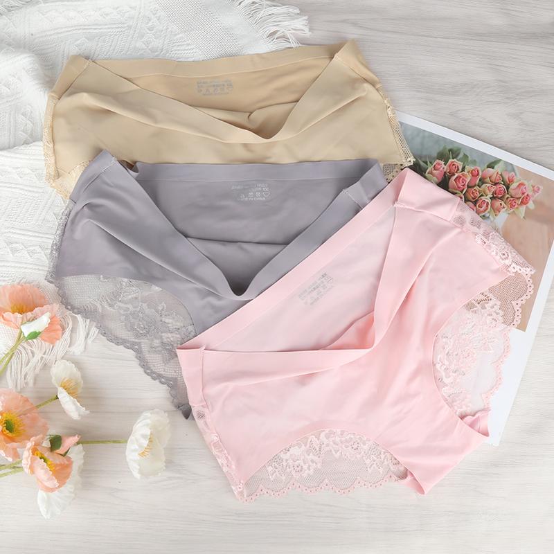 Seluar Dalam Wanita, Bahan Renda, Lancar, Bahan Satin Sutera, Lembut ...