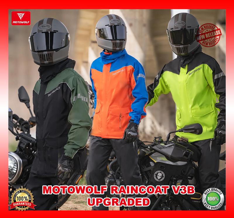 Motowolf Raincoat V3B / Rain Coat / Rain Protection Riding Gear ...