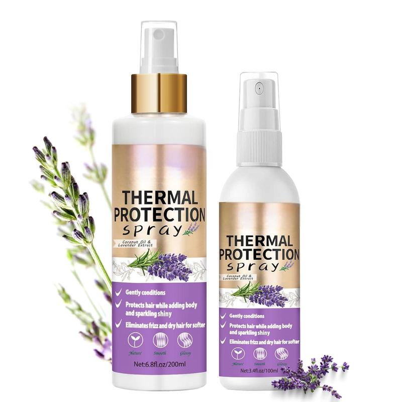 10 in 1 Heat Protectant Spray for Hair Heat Protectant Product- Lavender Hair Heat Protection ...