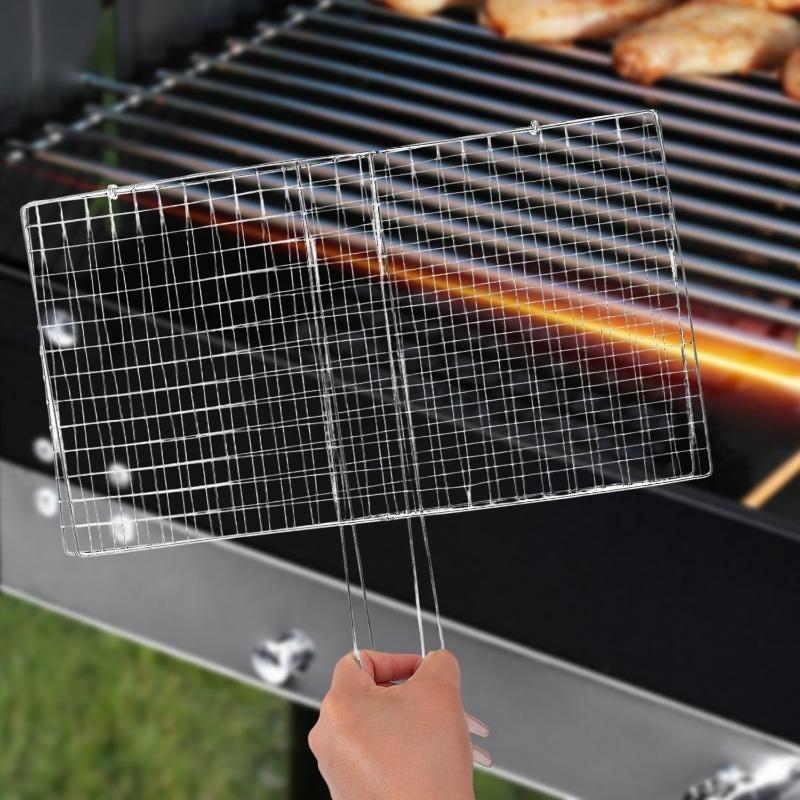 Multifunctional Non-stick Barbecue Net Foldable Durable Stainless Steel ...