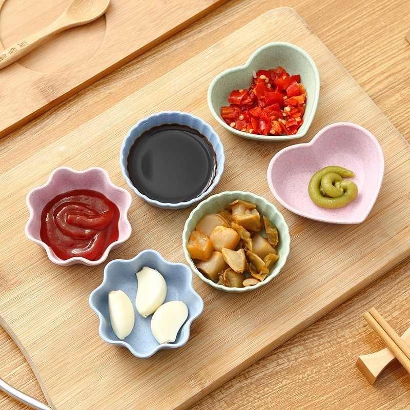Creative Leaf Shape Wheat Straw Seasoning Dish Sauce Vinegar - TikTok ...
