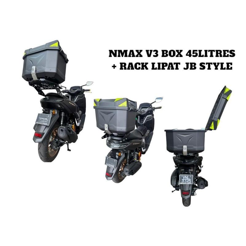 NMAX V3 TURBO NMAX V1 V2 45 LITRE HYPER BOX SET JB-STYLE RAC - TikTok ...