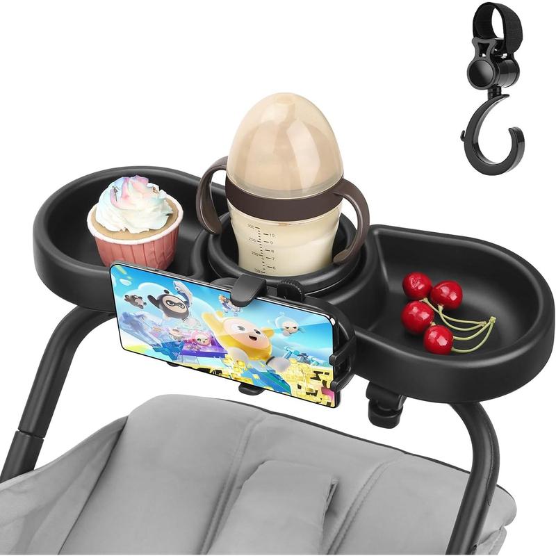 Universal Stroller Snack Tray, 4 in 1 Stroller Tray Attachment with ...