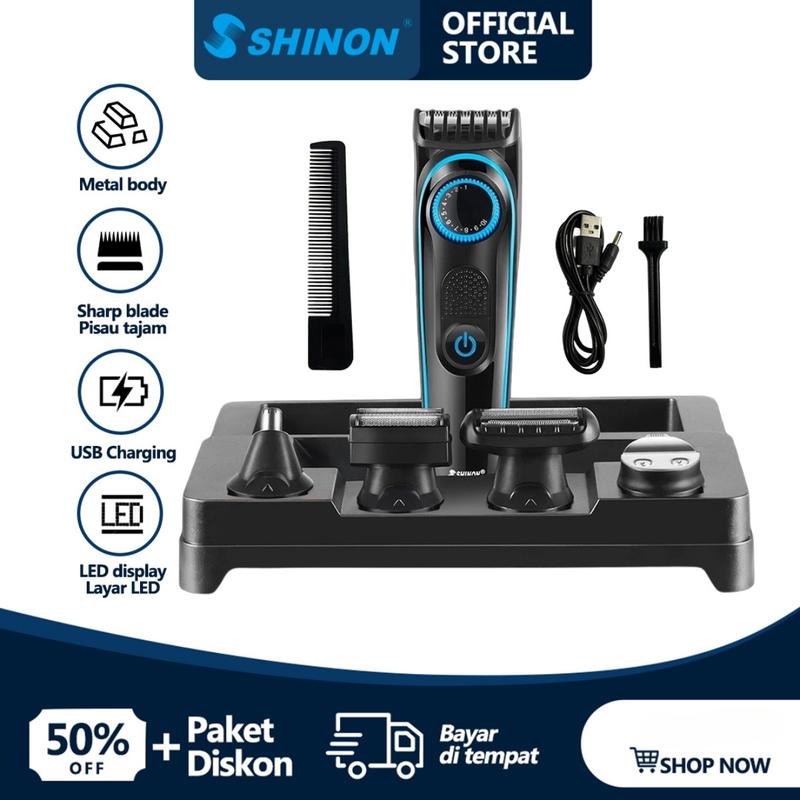 SHINON SH-1831USB Mesin Cukur Multifungsi / Alat Cukur Rambut Elektrik ...