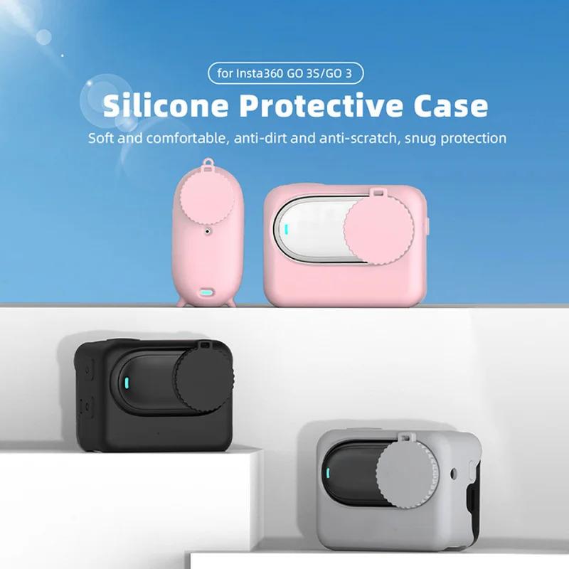 For Insta360 GO3S Thumb Camera Silicone Case Battery Compartment ...