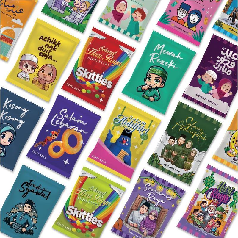 Sampul Raya Gula-Gula Candy / Jajan Riang Raya (4pcs) 12 Design ...