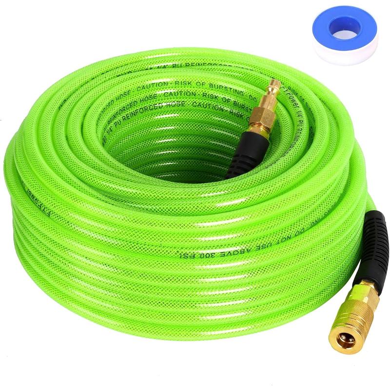 Air Compressor Hose 1/4 Inch x 100 Reinforced Polyurethane (PU ...