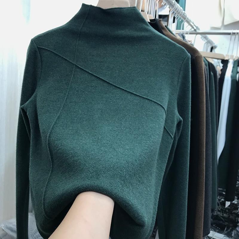 Baju Atasan Turtleneck Separuh Baldu, Untuk Wanita, Ketibaan - TikTok ...