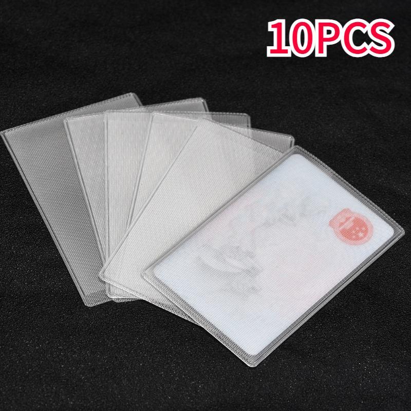 1/10pcs Transparent Frosted ID Card Covers Dustproof Anti ...